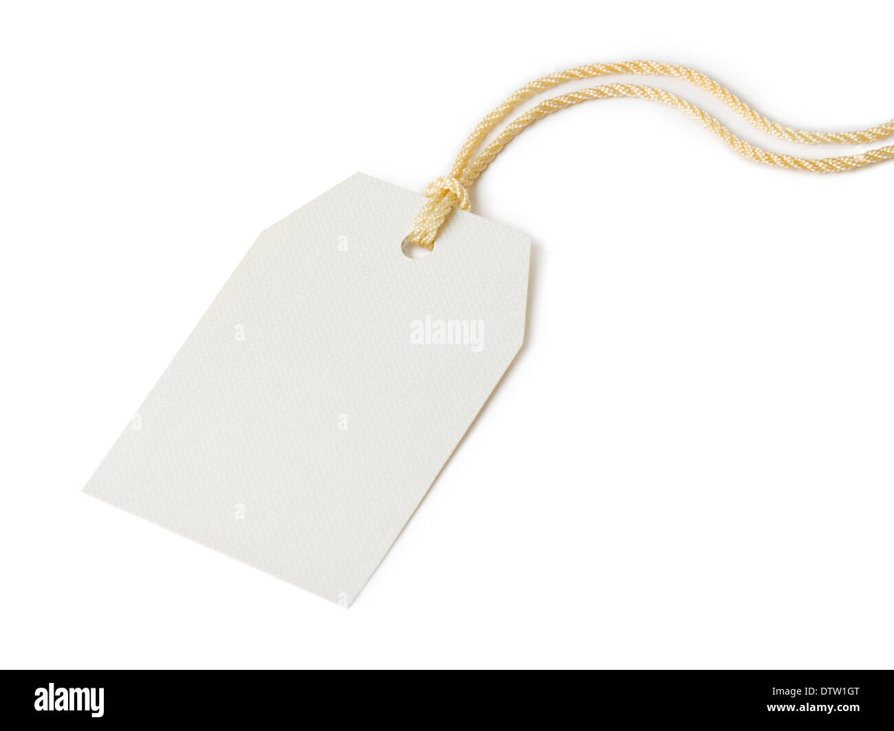 Blank label and string Stock Photo - Alamy