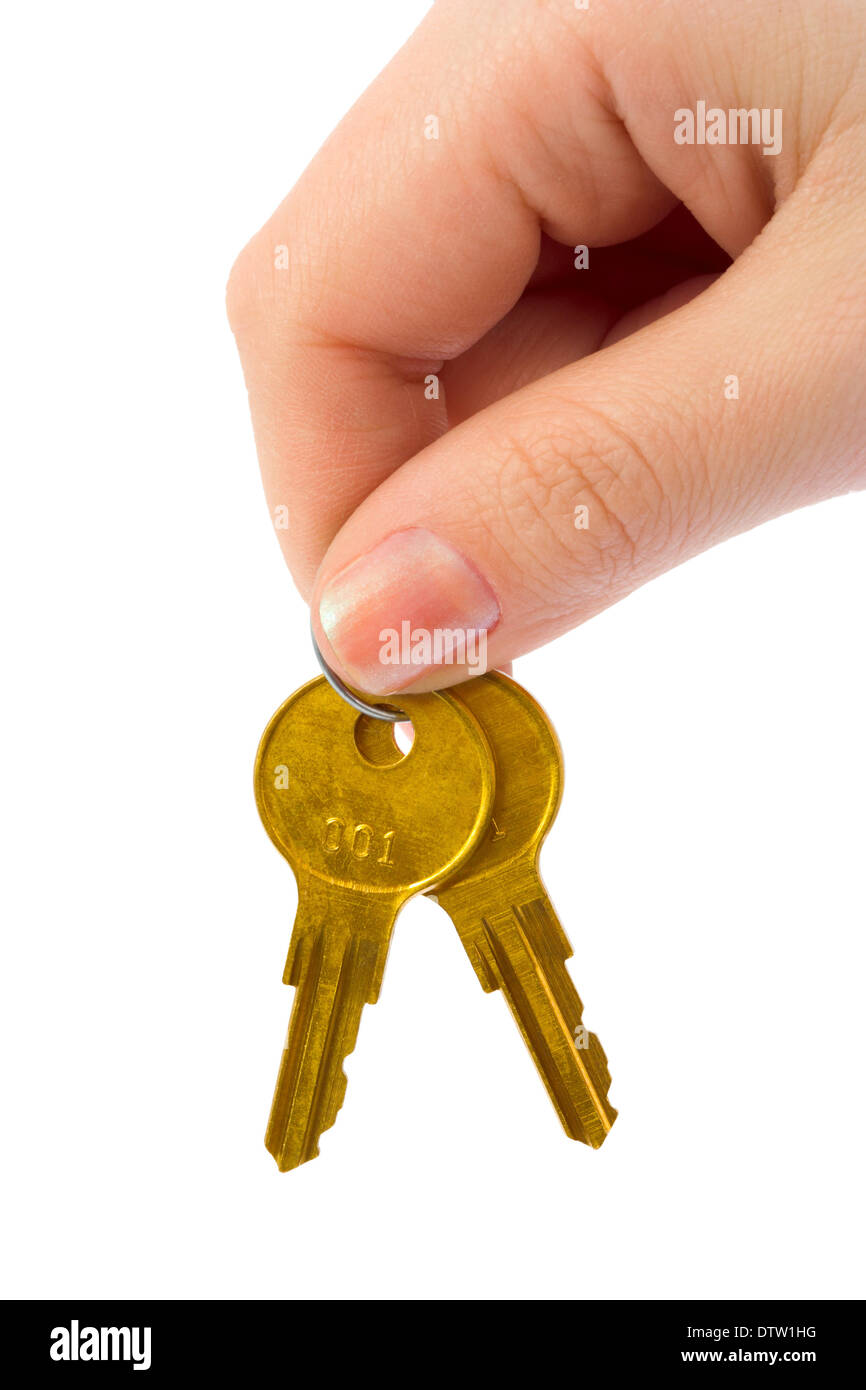 Hand and keys Stock Photo - Alamy