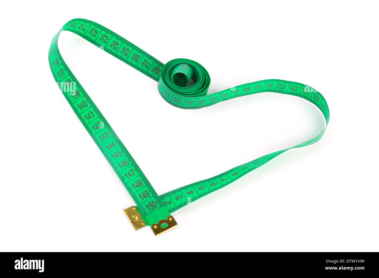 Heart shaped measuring tape Stock Photo - Alamy
