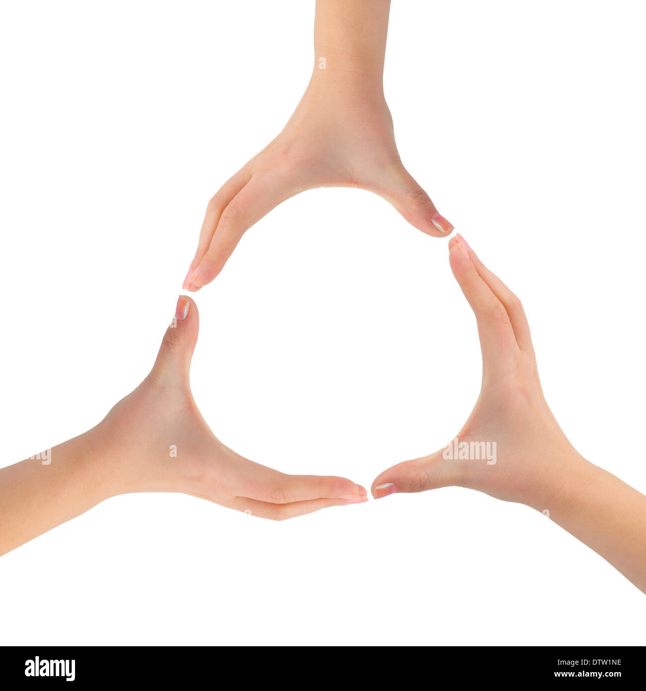 Circle made of hands Stock Photo - Alamy