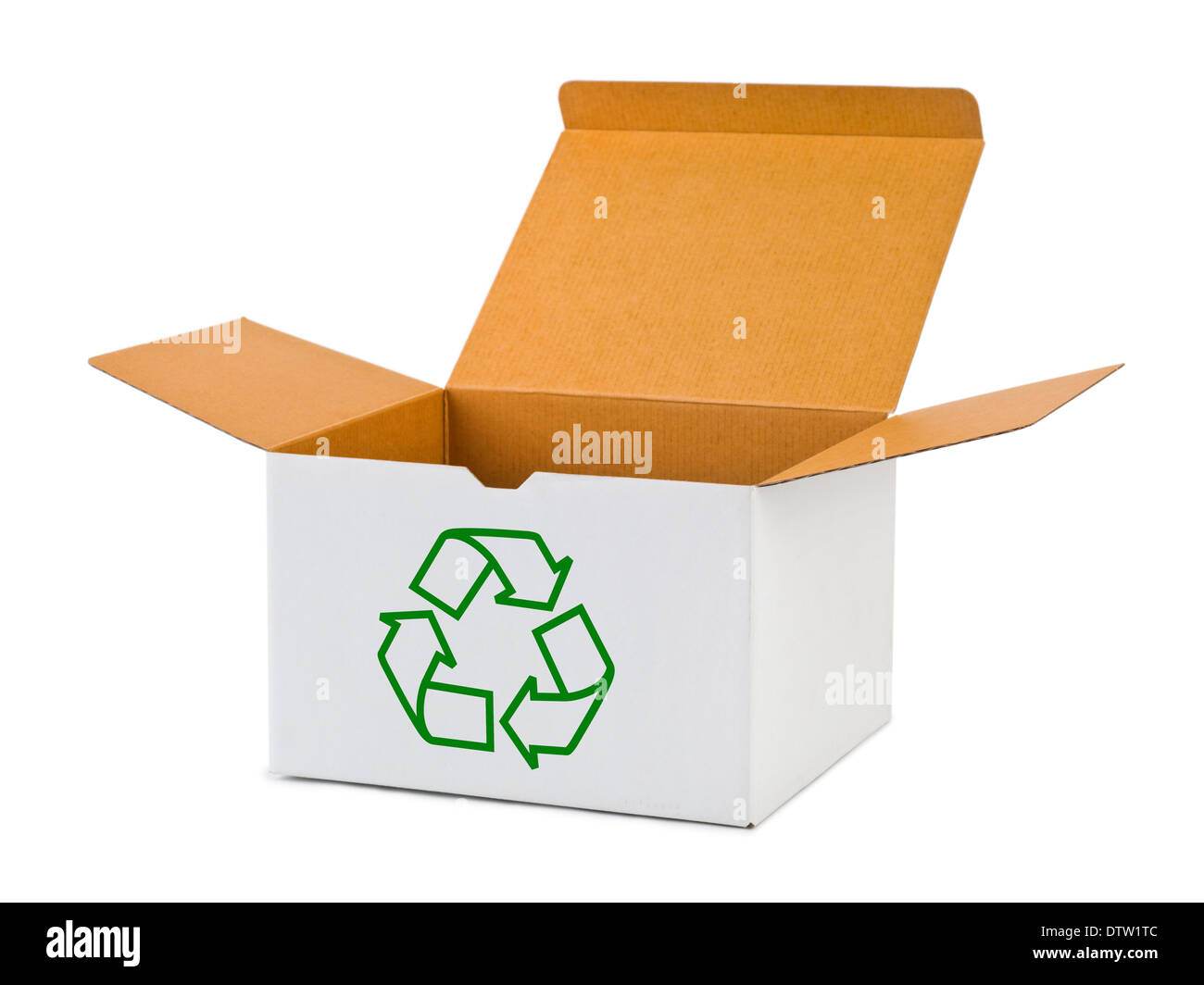 Box with recycling sign Stock Photo - Alamy