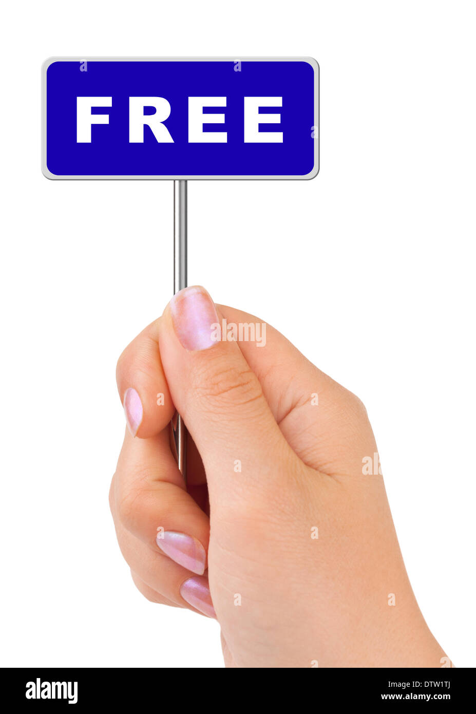Free sign in hand Stock Photo - Alamy