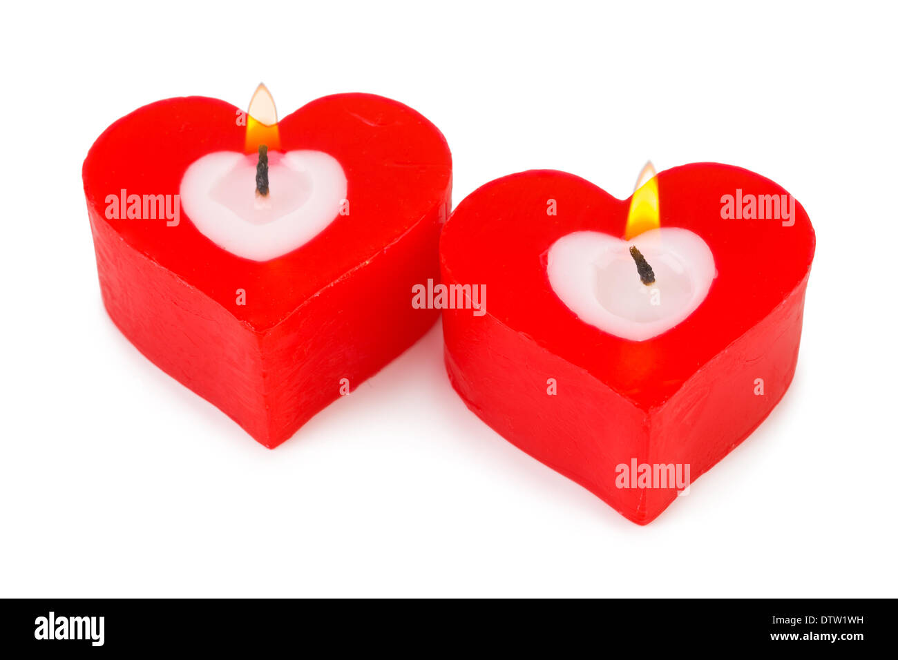 Heart shaped candles Stock Photo - Alamy