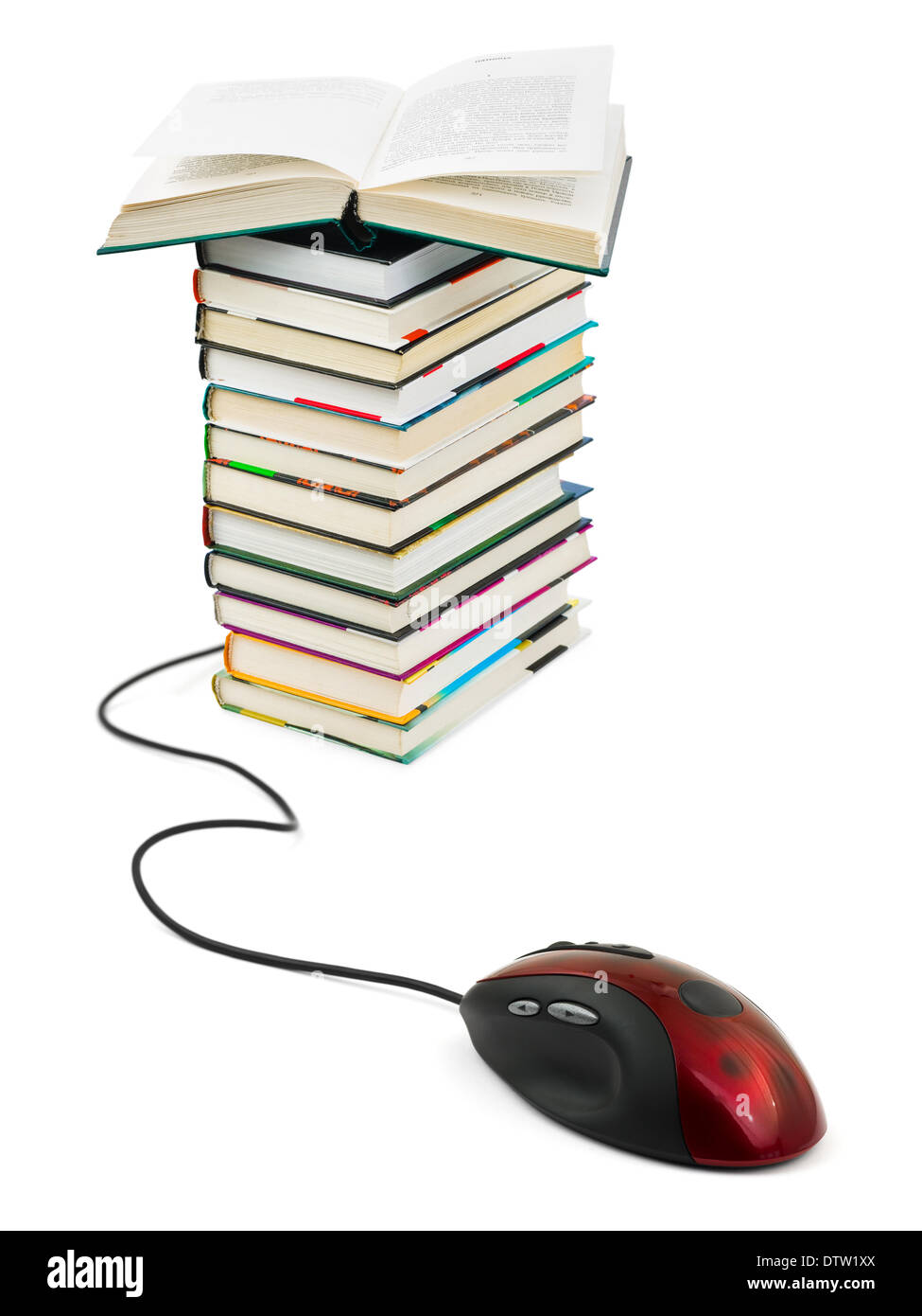 Computer and textbook office Cut Out Stock Images & Pictures - Alamy