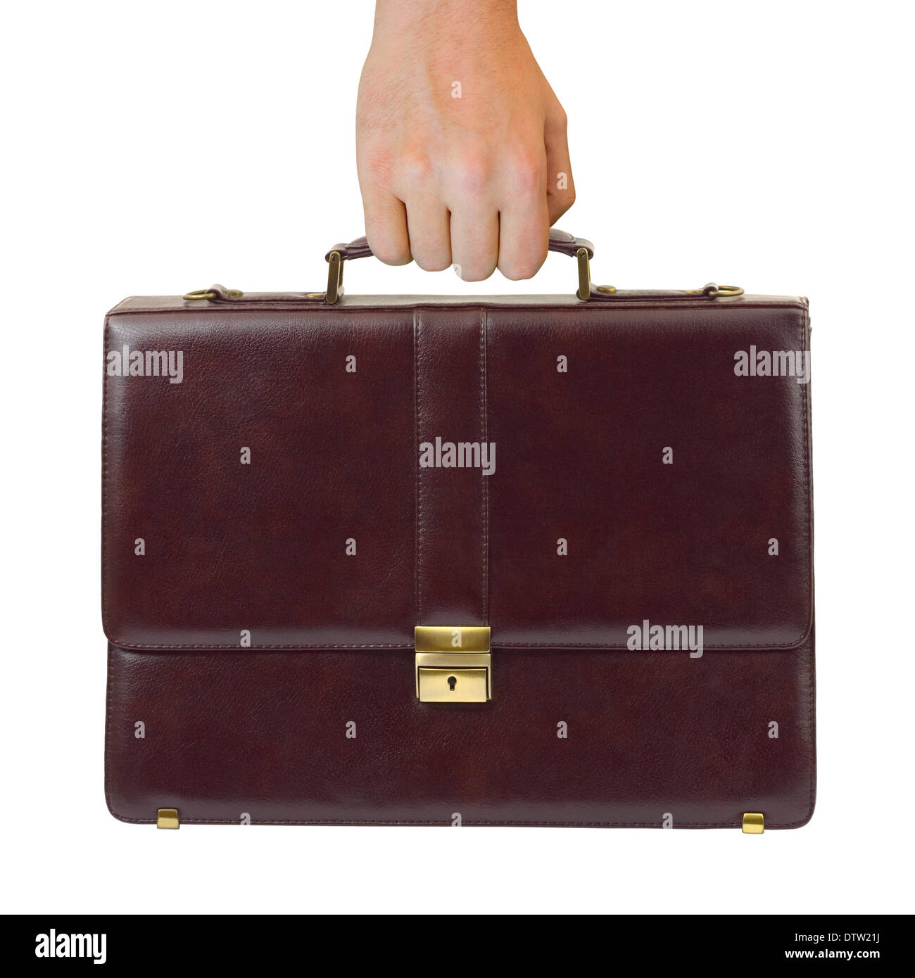 Document case in brown leather hi-res stock photography and images - Alamy