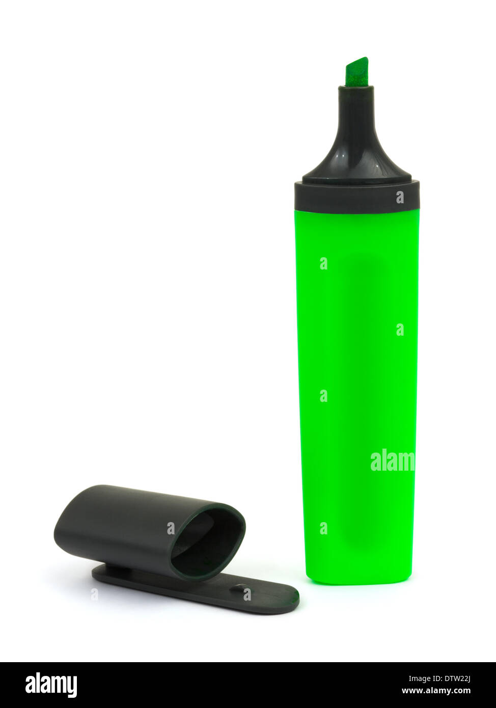 Green marker and cap Stock Photo - Alamy