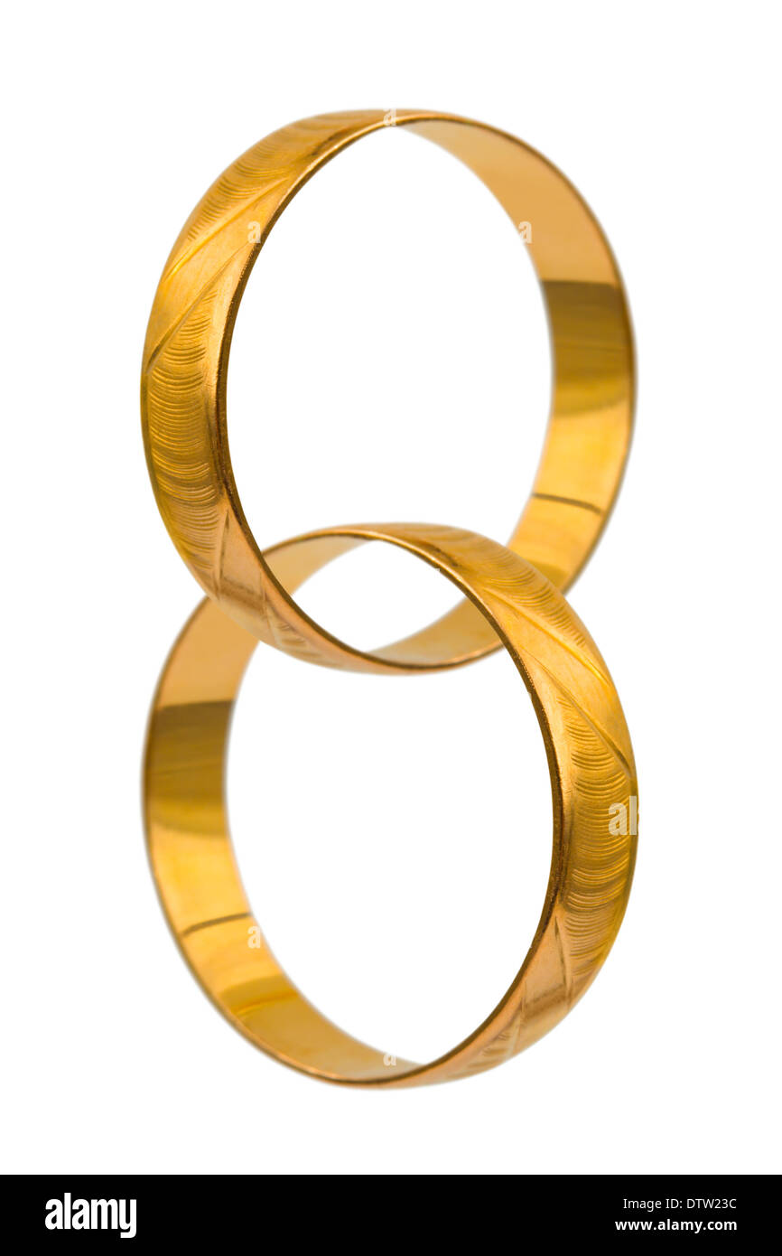 Connected wedding rings Stock Photo - Alamy