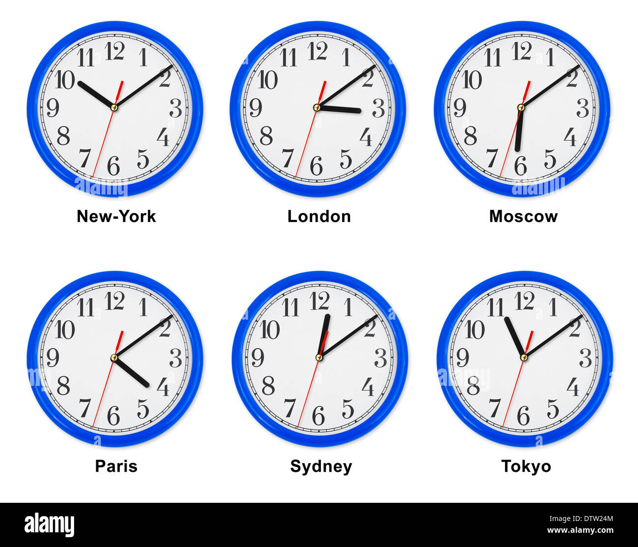 Timezone map hi-res stock photography and images - Alamy