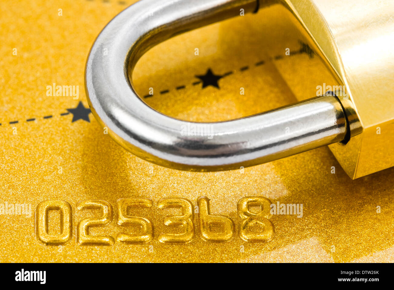 Lock and credit card Stock Photo - Alamy