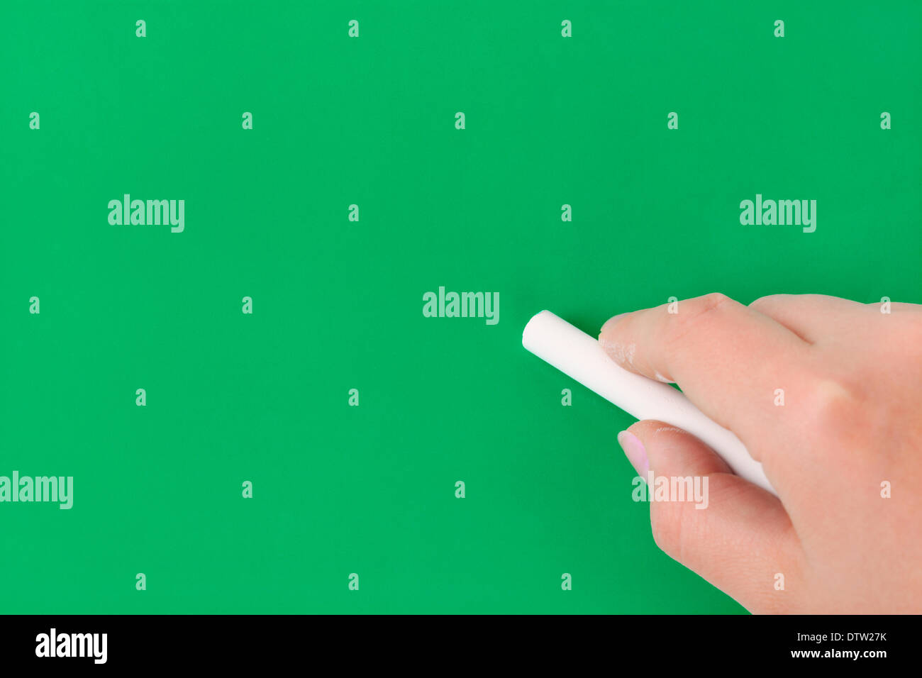 Hand with chalk writing on blackboard Stock Photo - Alamy