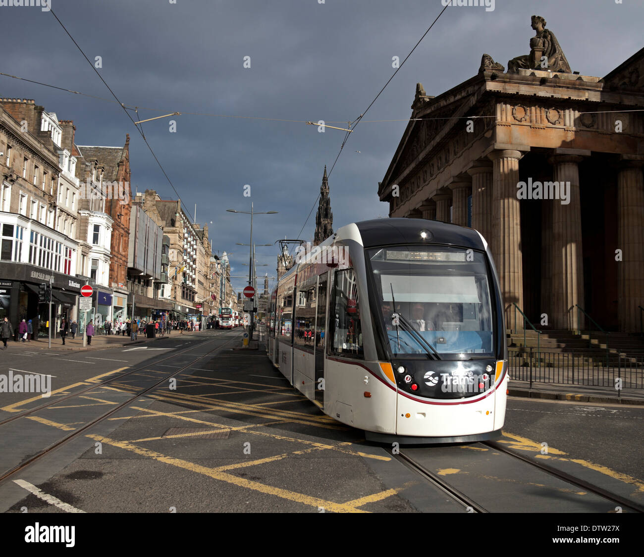 Edinburgh Tram Princes Street Scotland UK Stock Photo - Alamy