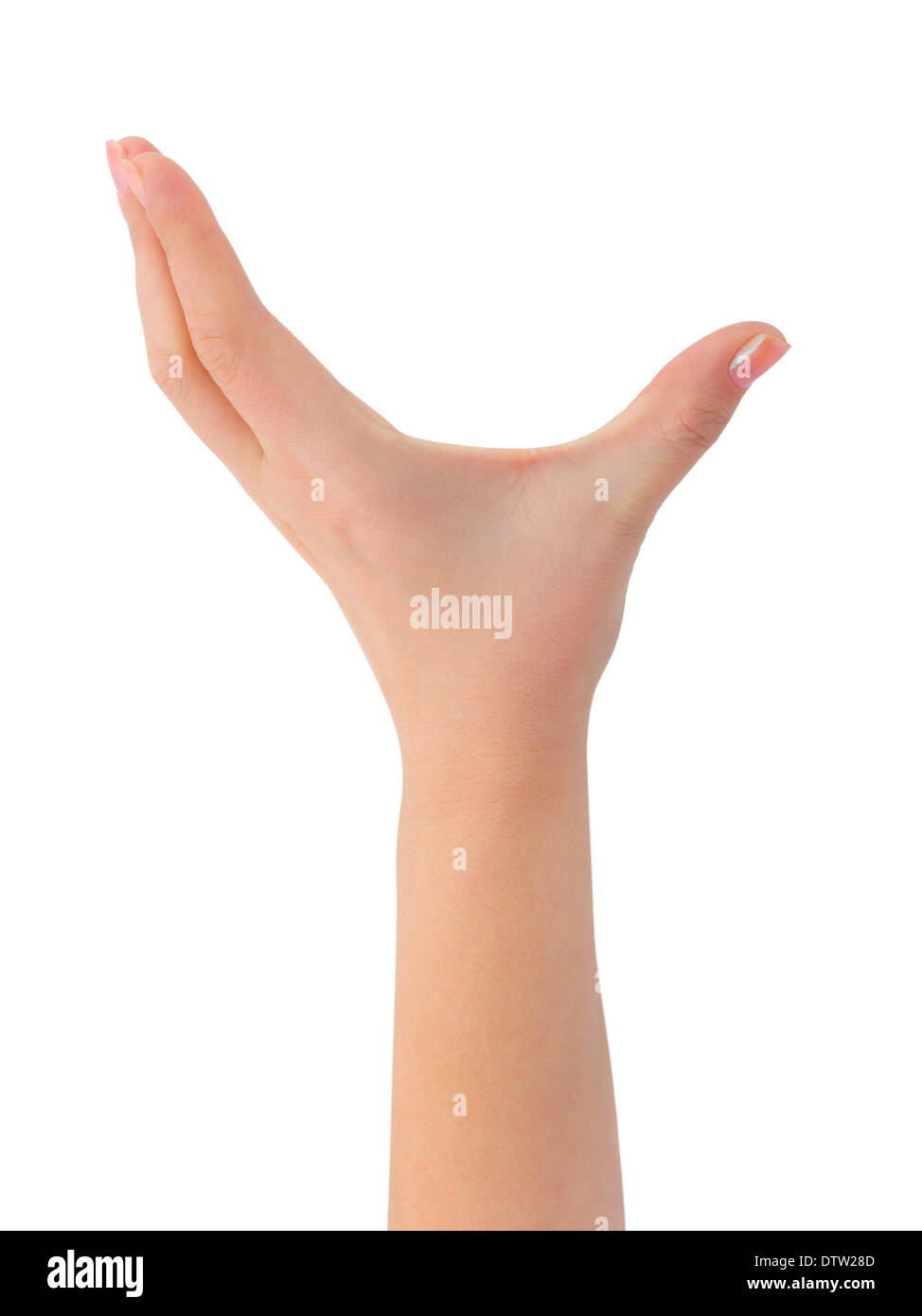 Empty woman hand Stock Photo - Alamy