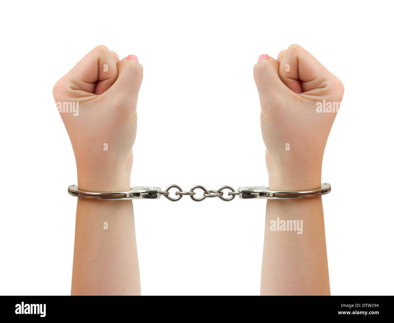 Hands and handcuffs Stock Photo - Alamy