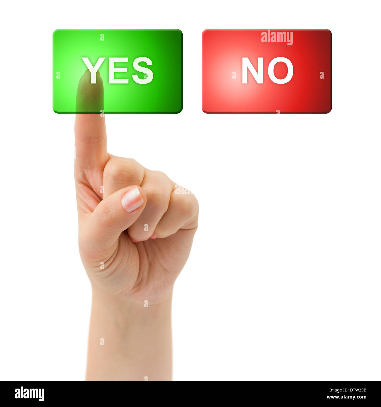 Two push buttons Cut Out Stock Images & Pictures - Alamy