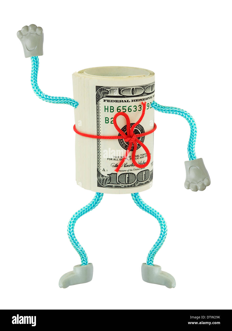 Funny roll of money Stock Photo - Alamy