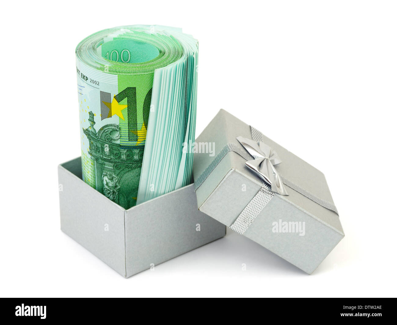 Money in gift box hi-res stock photography and images - Alamy