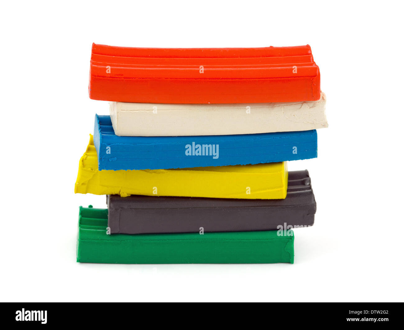 Stack of colorful clay Stock Photo - Alamy