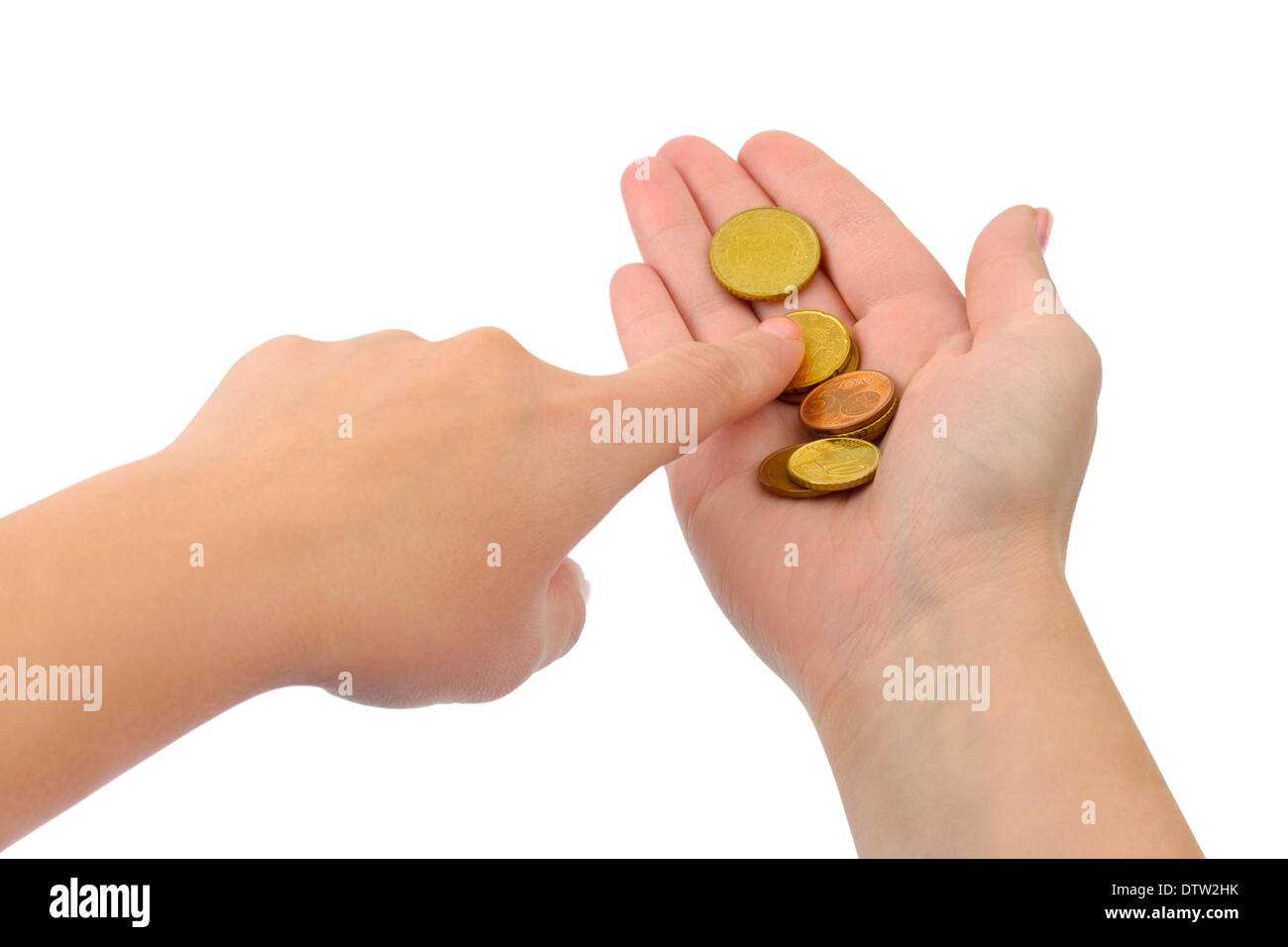 Hands counting money Stock Photo - Alamy