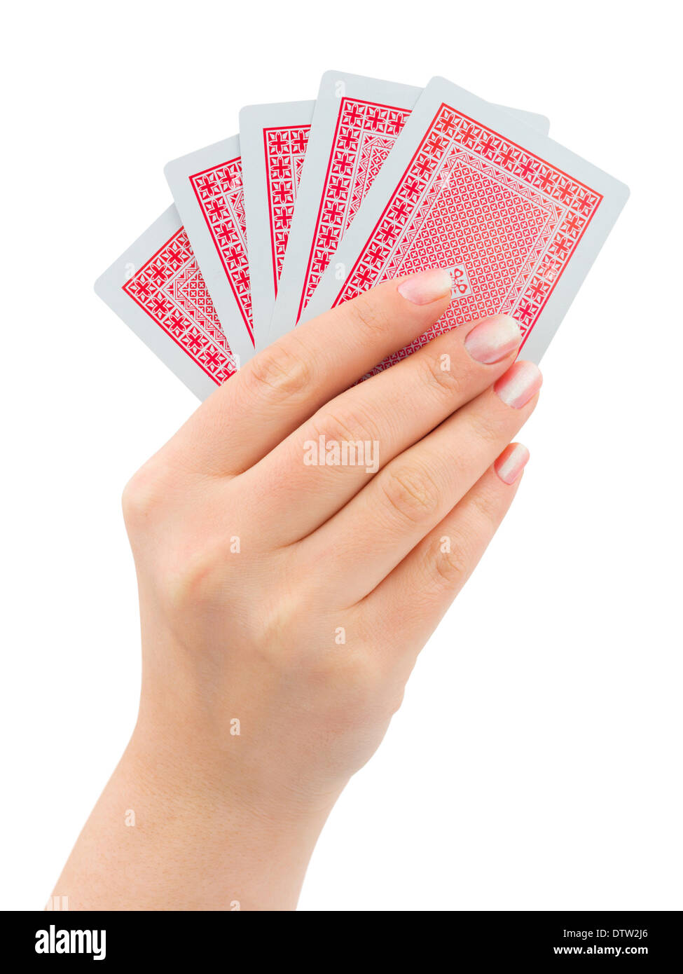 Hand and playing cards Stock Photo - Alamy