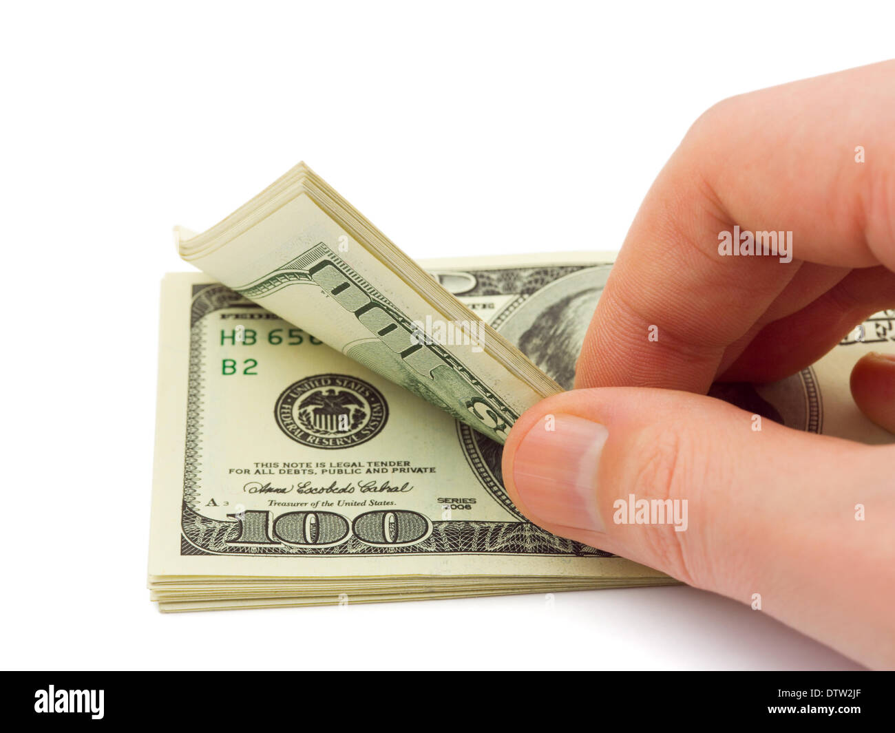 Hand counting money Stock Photo - Alamy