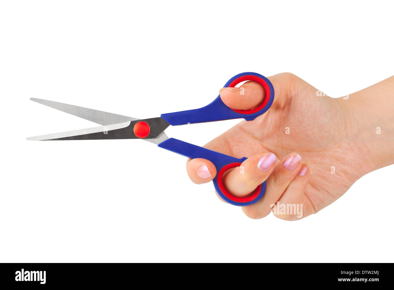 Scissors in hand Stock Photo - Alamy