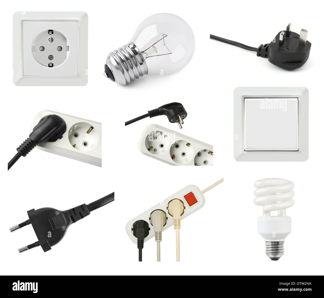 Set of electric equipment Stock Photo - Alamy