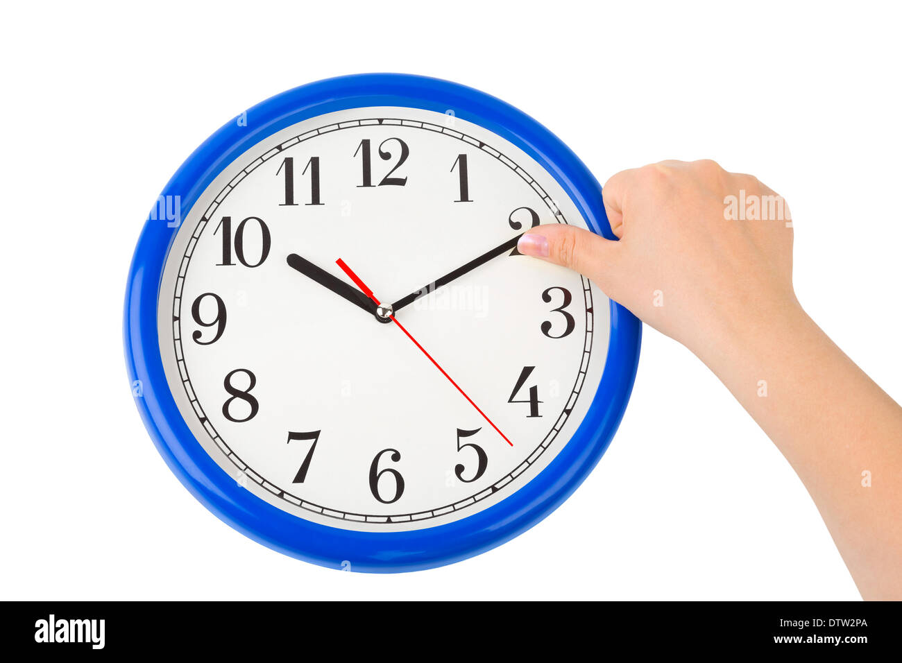 Hand stop time Stock Photo - Alamy