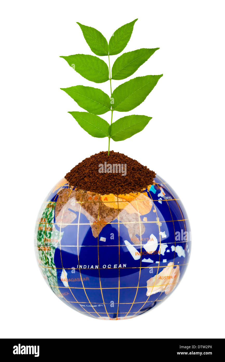 Globe and plans Stock Photo - Alamy