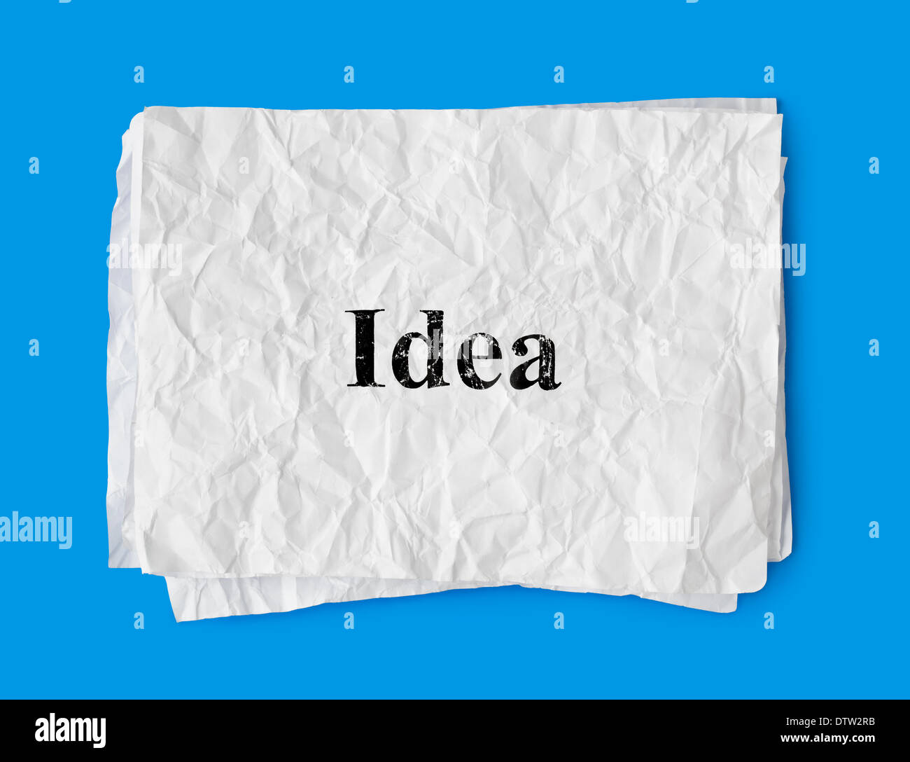 Crumpled paper Solution Stock Photo - Alamy