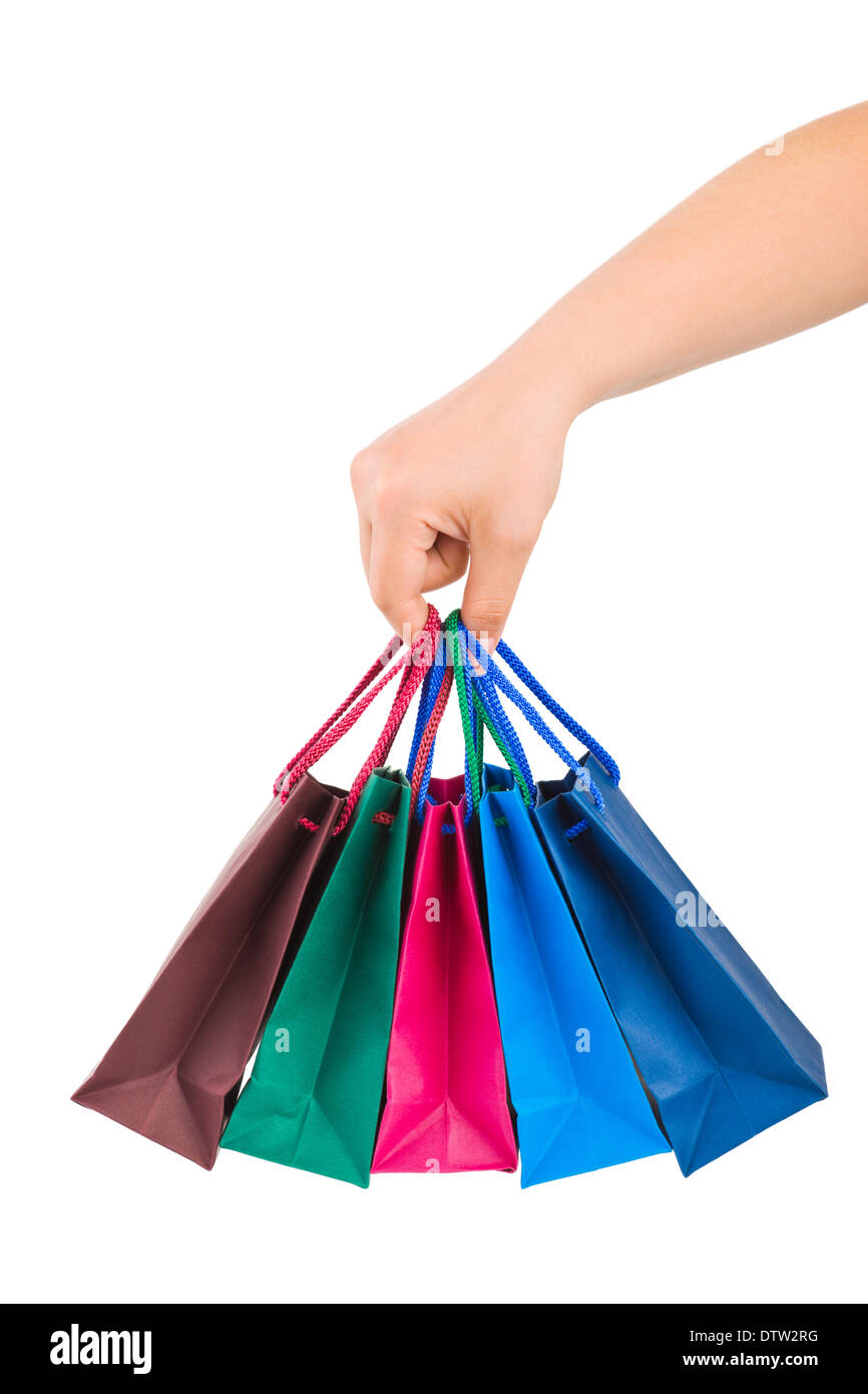 Hand shopping bags Cut Out Stock Images & Pictures - Alamy