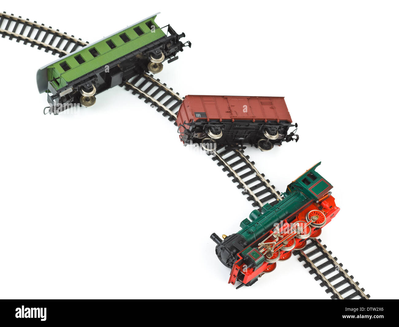 Crash toy train Stock Photo - Alamy