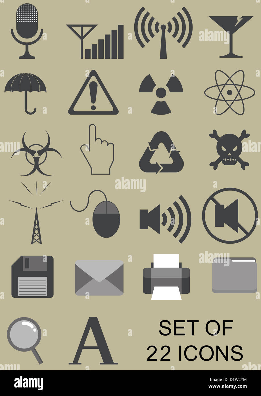 Set of Icon. 32 icon in set Stock Photo - Alamy