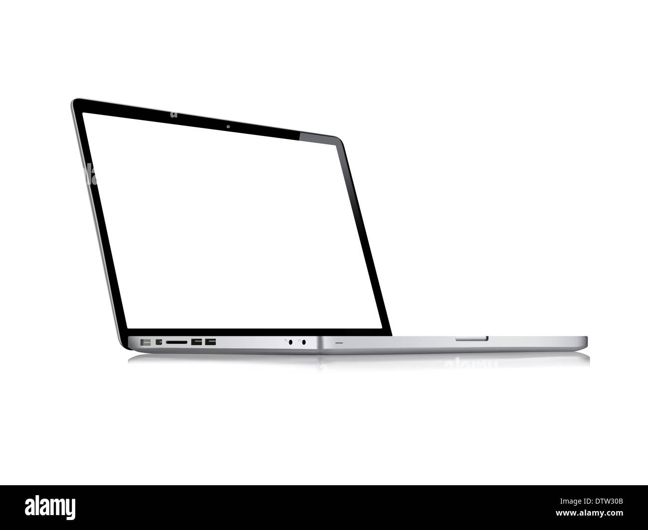 Modern glossy laptop isolated on white vector eps10 Stock Photo - Alamy