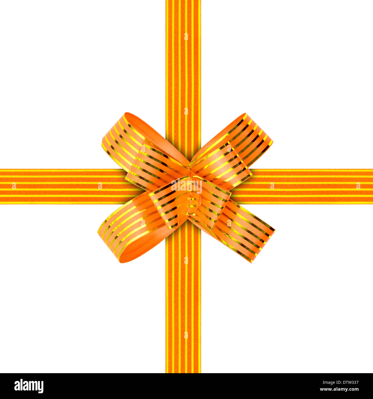 Gold bow and ribbon Stock Photo - Alamy