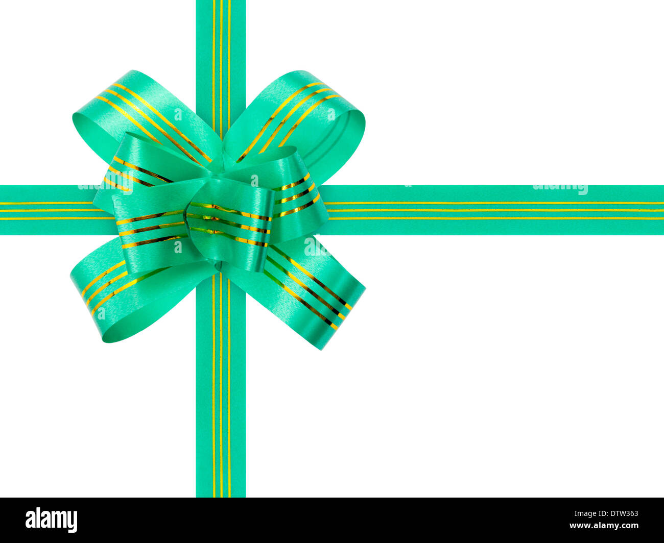 Green bow and ribbon Stock Photo - Alamy