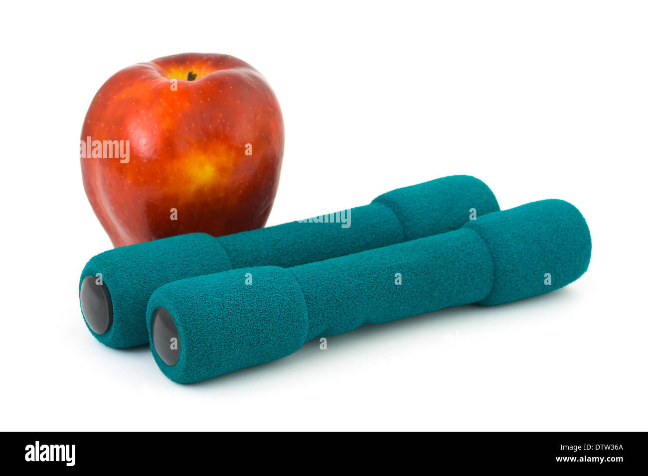 Apple and dumbbells Stock Photo - Alamy