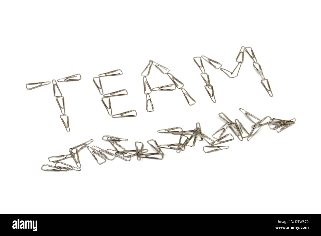 Word Team made of clips Stock Photo - Alamy