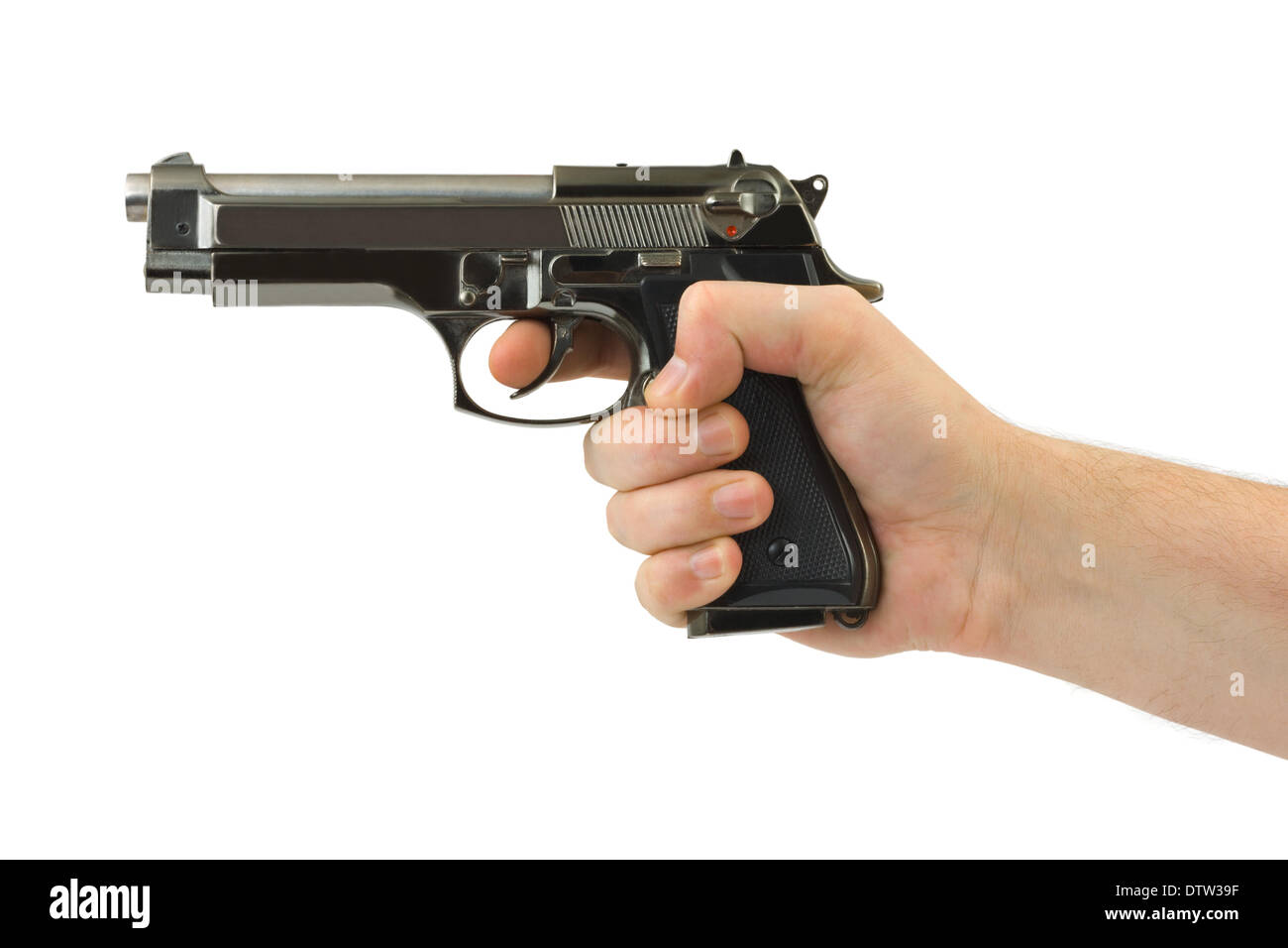 Hand with pistol Stock Photo - Alamy