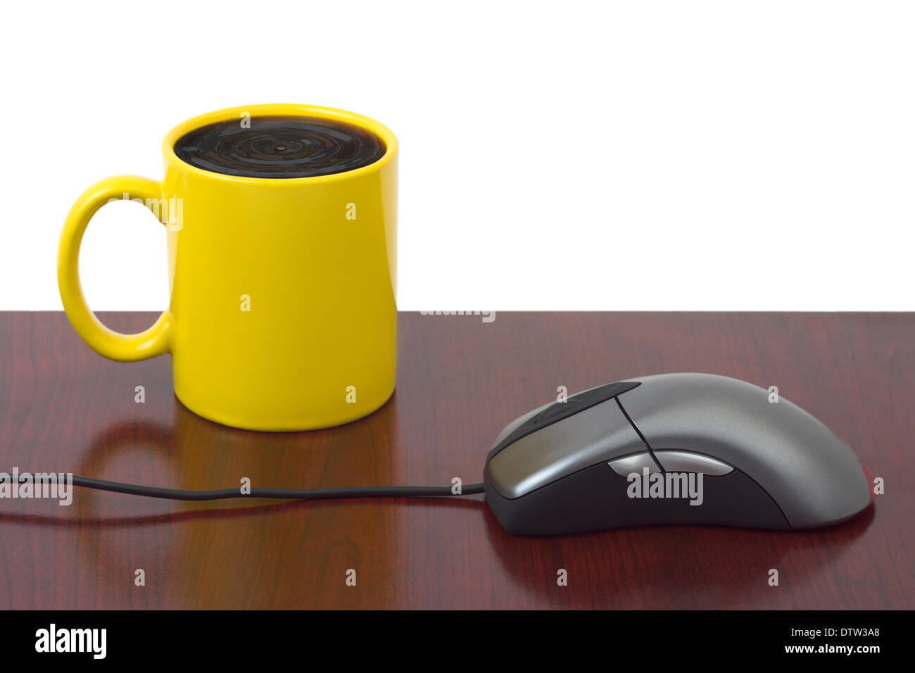 Computer mouse and coffee cup Stock Photo - Alamy