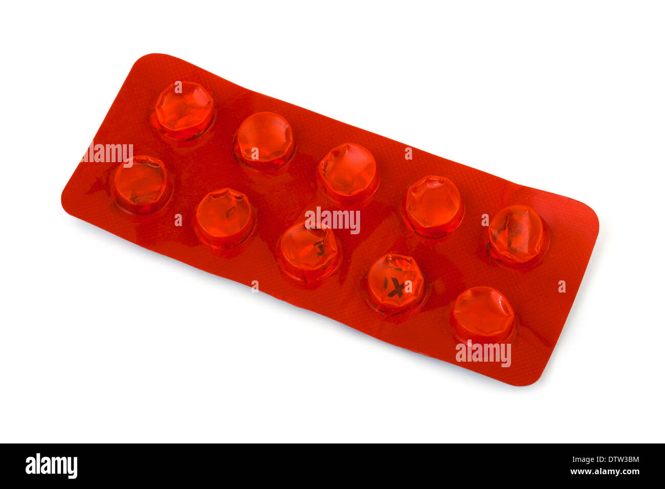 Empty pack of pills Stock Photo - Alamy