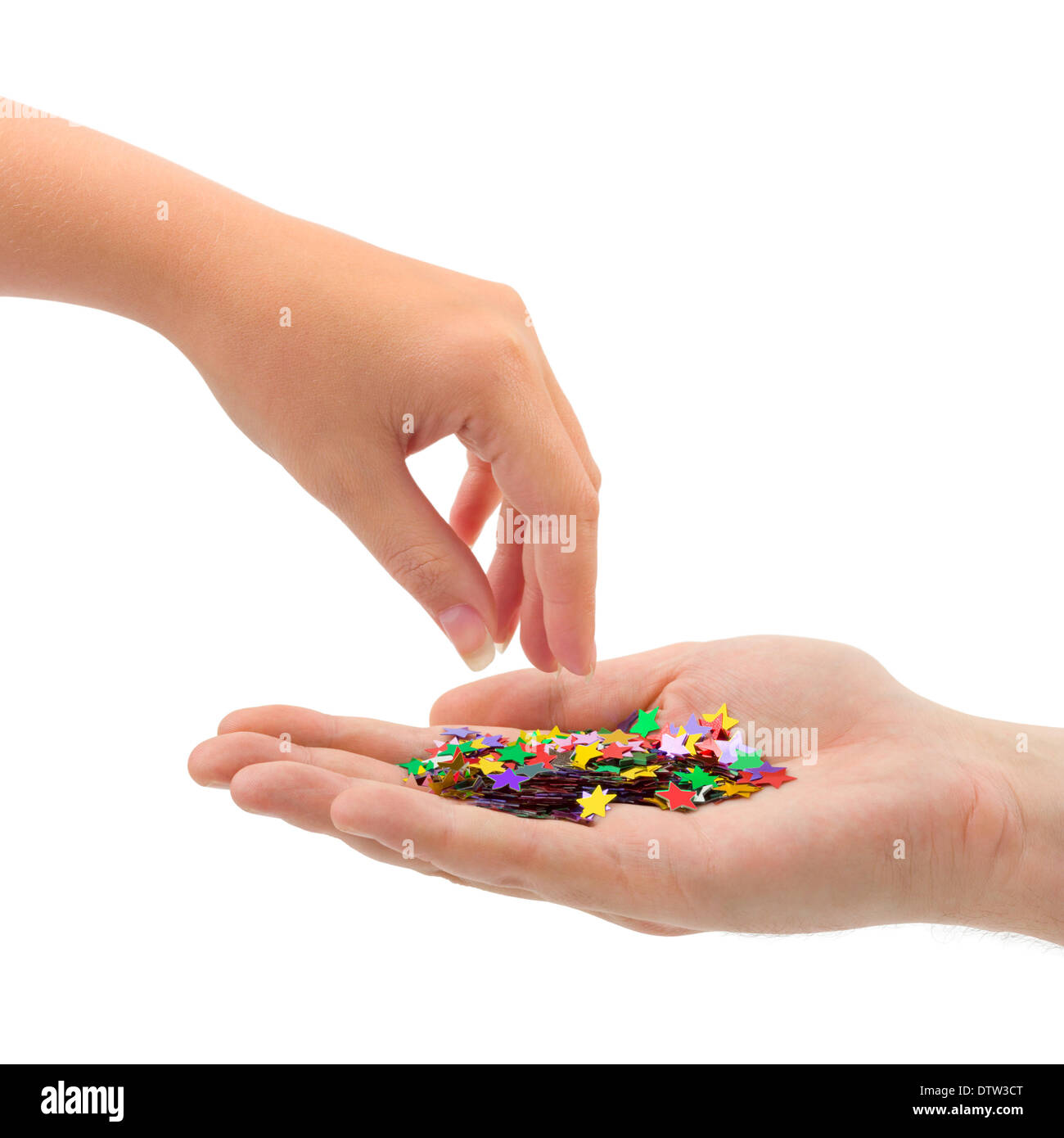 Man giving gift girl Cut Out Stock Images & Pictures - Alamy