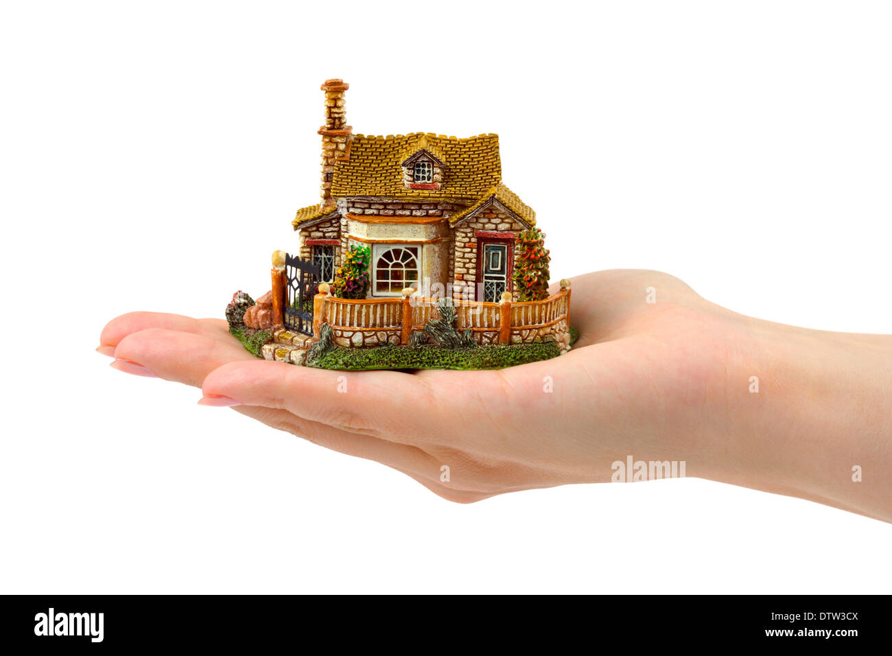 Hand and house Stock Photo - Alamy