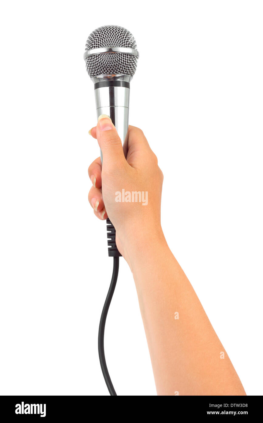 Hand microphone cable Cut Out Stock Images & Pictures - Alamy