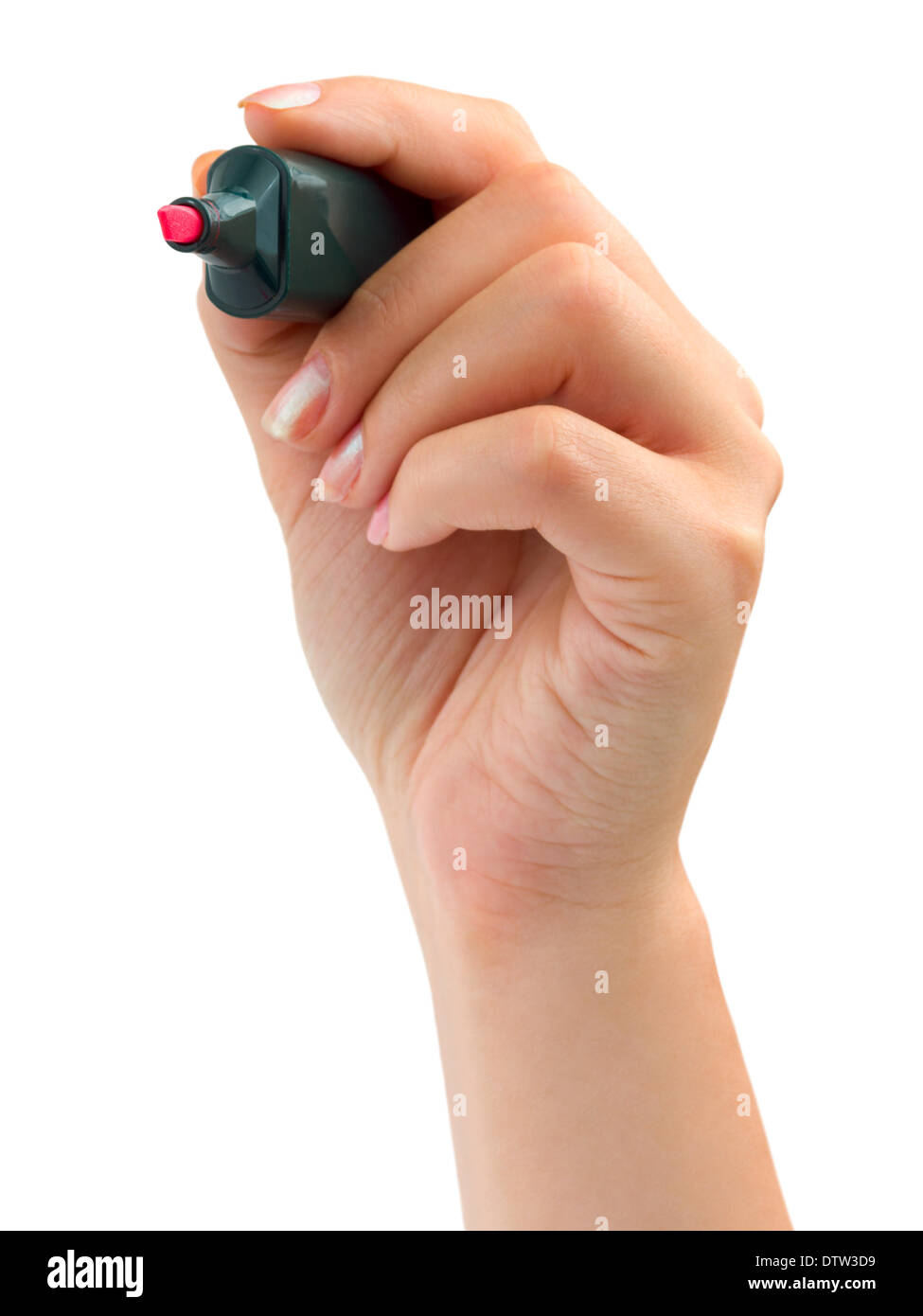 Hand with marker Stock Photo - Alamy