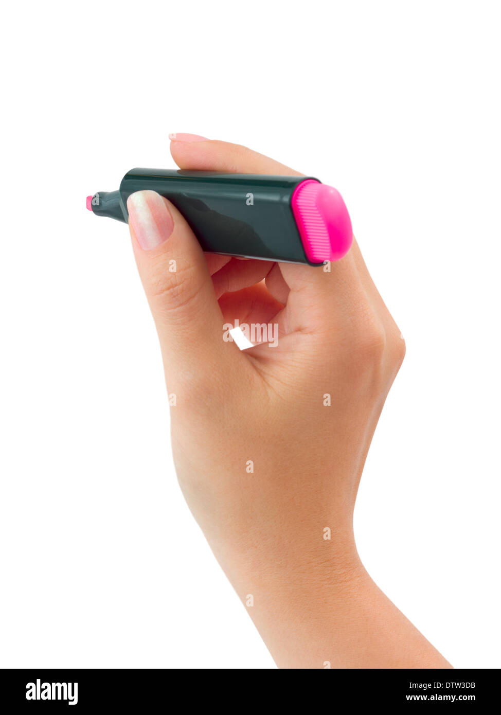 Hand with marker Stock Photo - Alamy