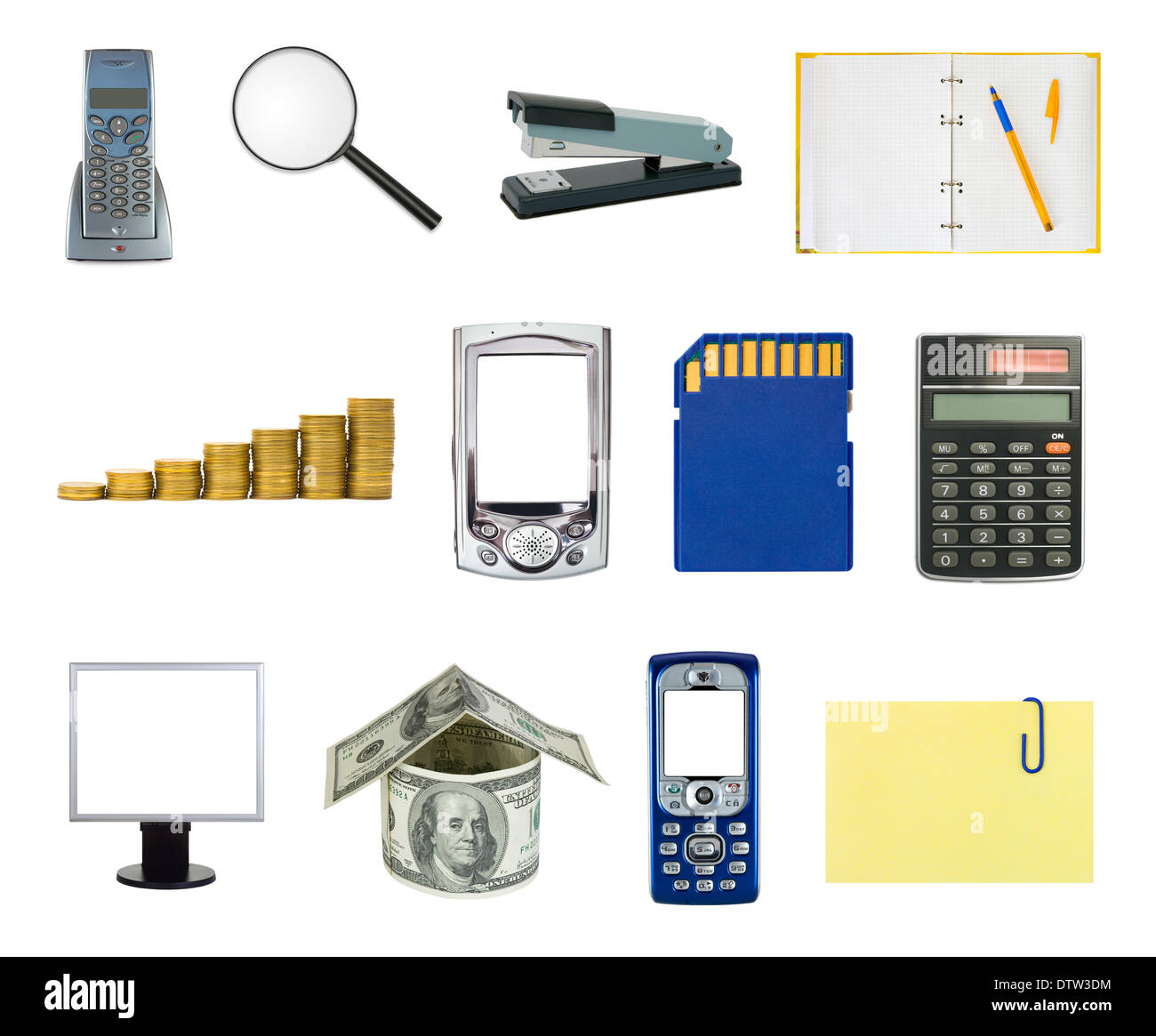 Set of business objects Stock Photo - Alamy