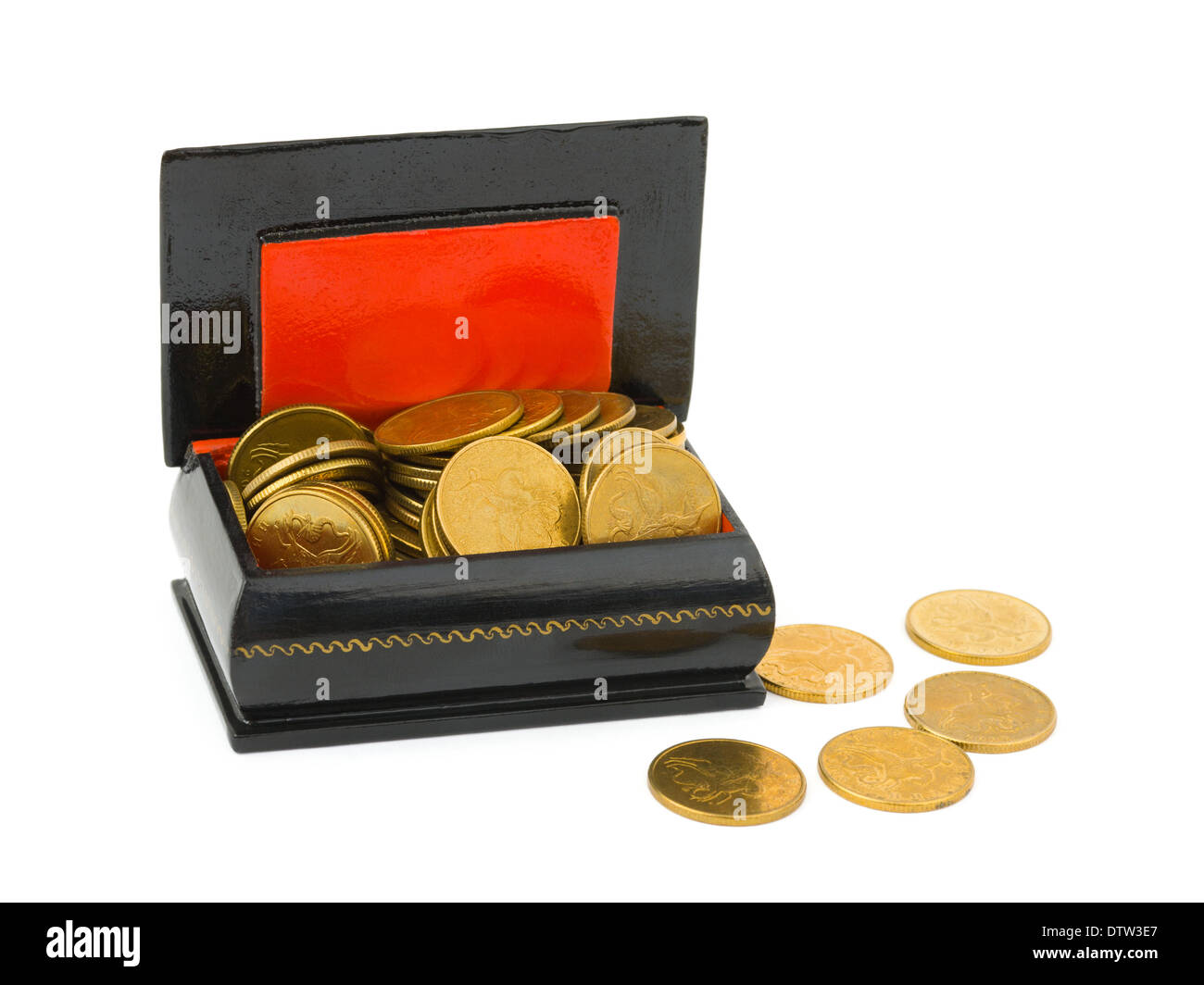 Treasure chest money full Cut Out Stock Images & Pictures - Alamy