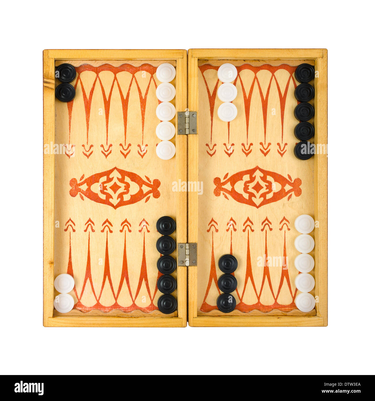 Retro backgammon game Stock Photo - Alamy