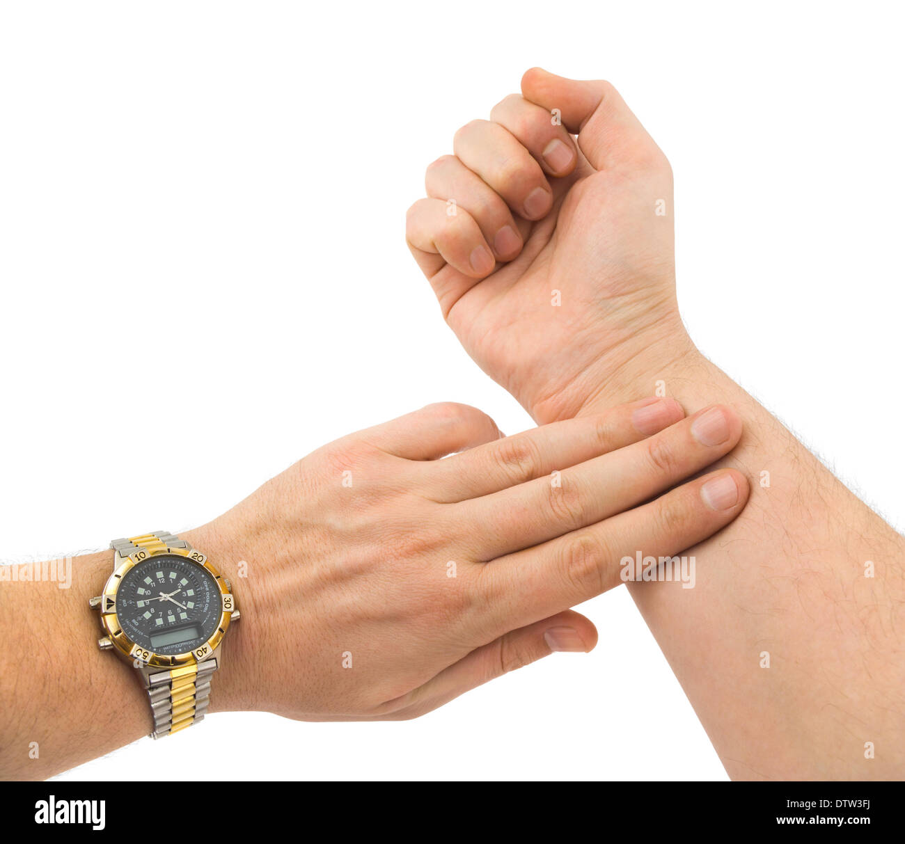 Taking pulse wrist hi-res stock photography and images - Alamy
