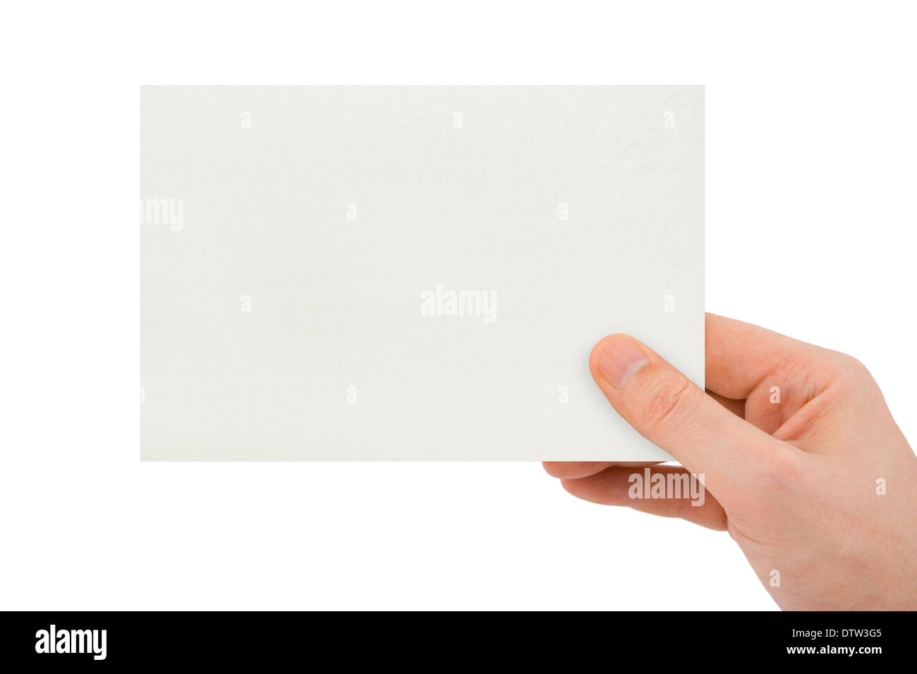 Paper card in hand Stock Photo - Alamy